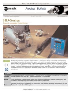 HD-Series Torque Control System (Data Sheet) - torquewrenchsolution